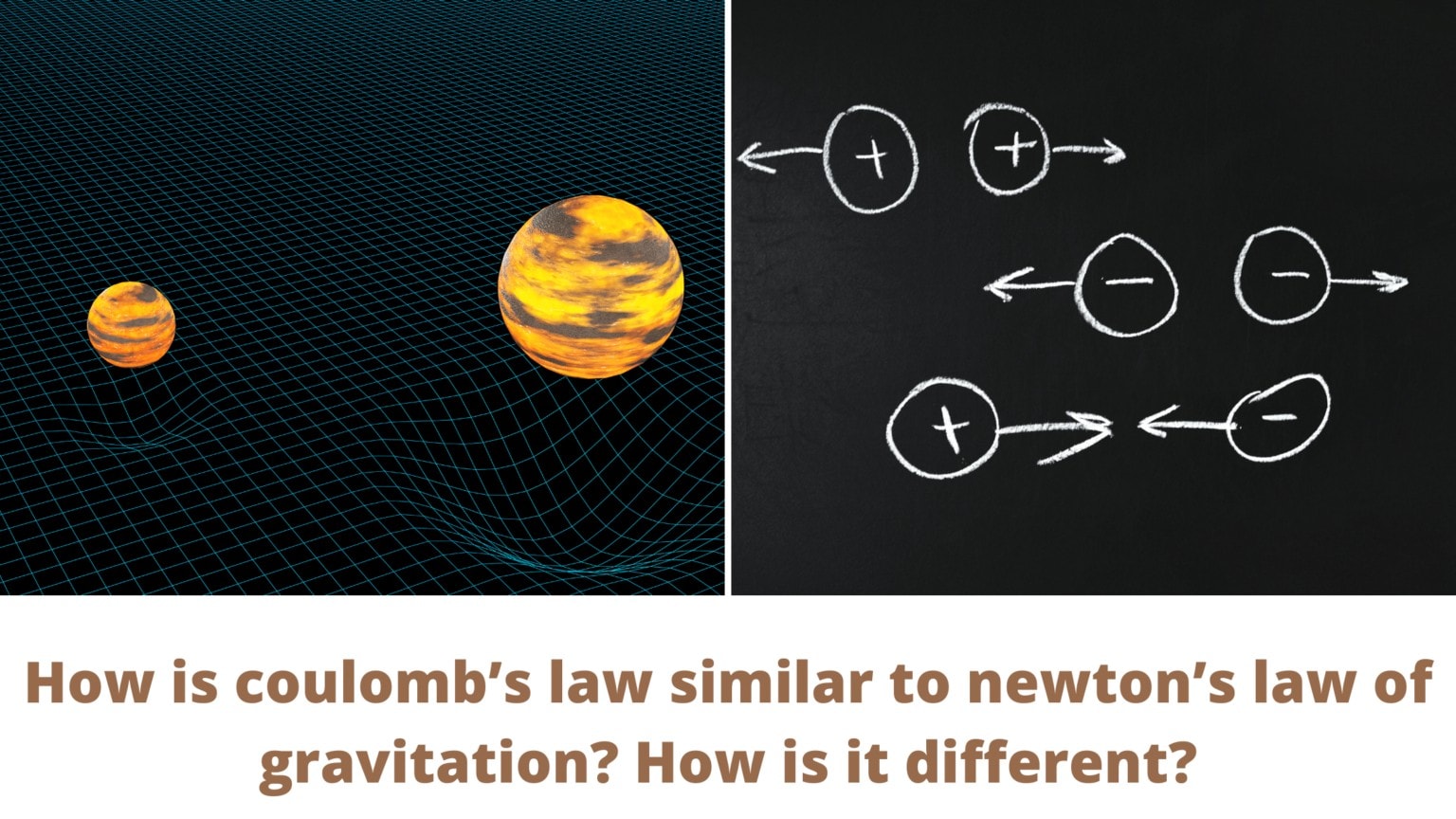 How is coulomb’s law similar to newton’s law of gravitation? How is it ...