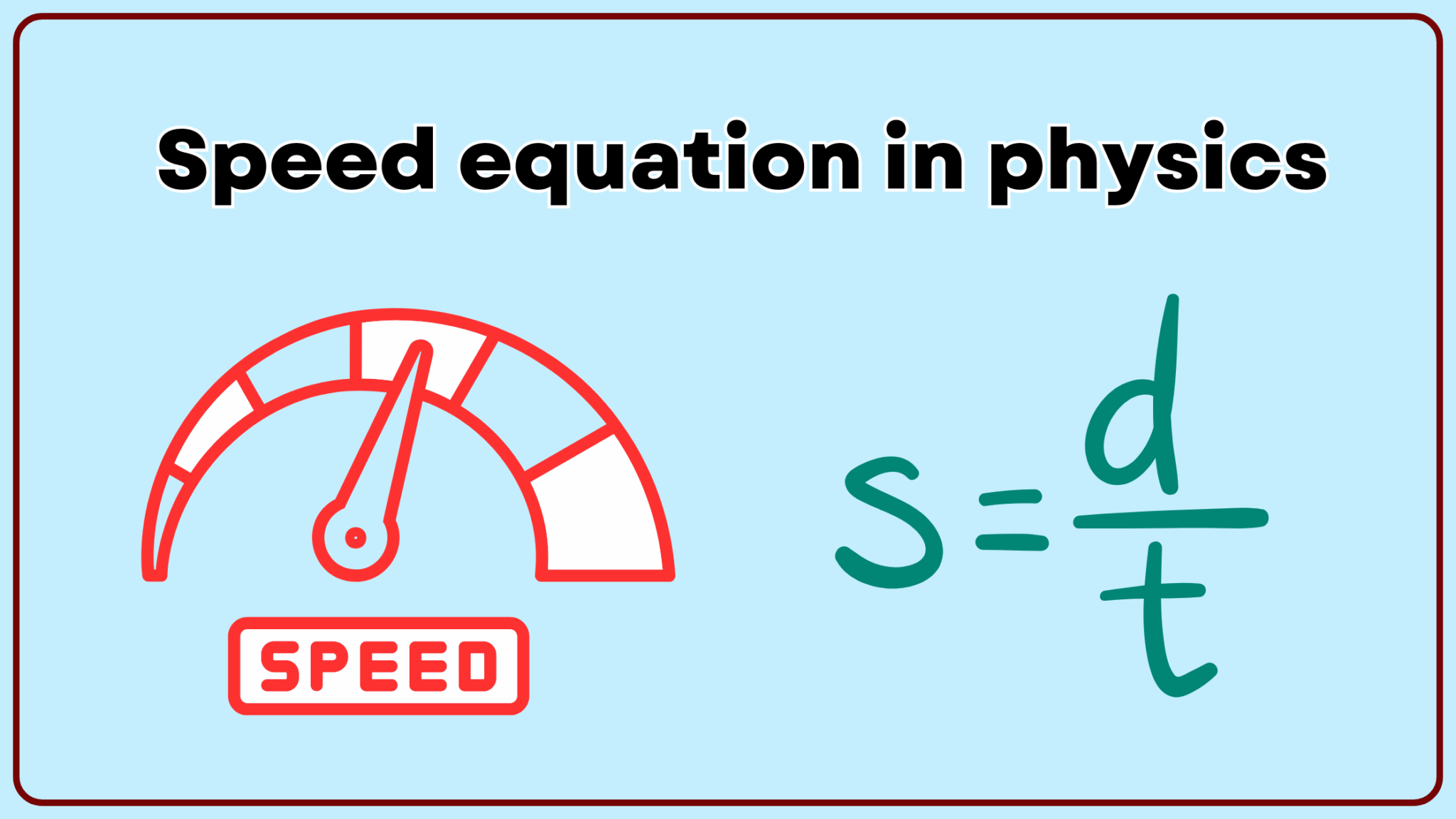Speed equation in physics - PhysicsGoEasy