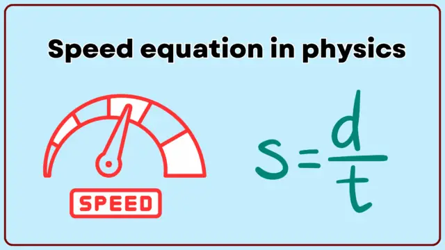Speed equation in physics - PhysicsGoEasy
